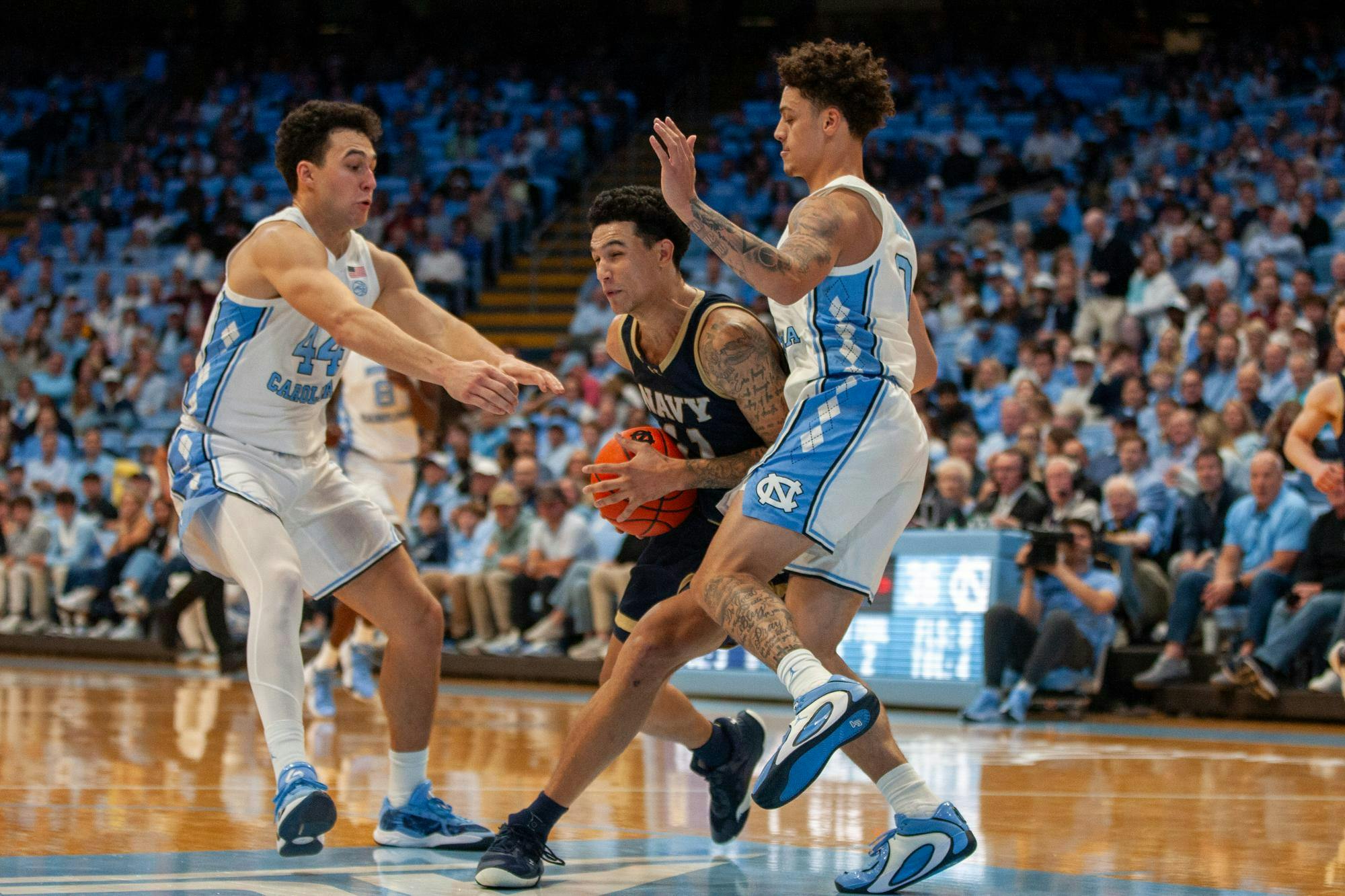 No. 18 UNC men's basketball defeats Navy, 73-61, at the Dean E. Smith ...