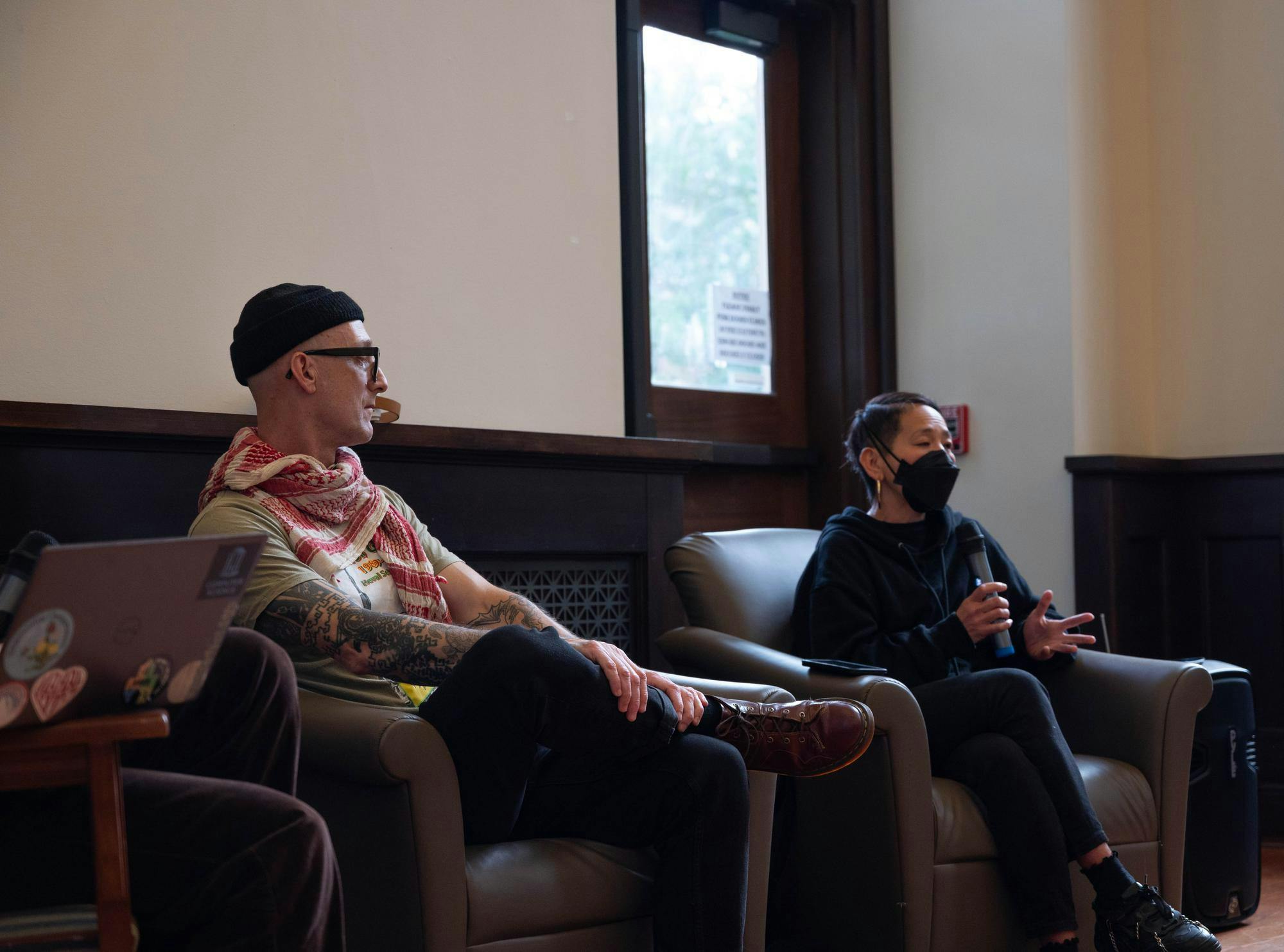 Dwayne Dixon and professor who taught pro-Palestine mural creators talk ...