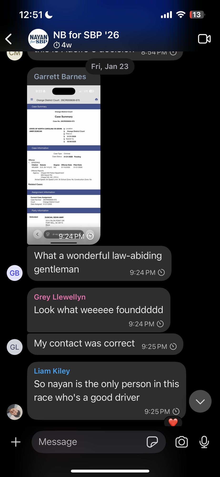 Leaked group chat suggests SBP candidate Nayan Bala encouraged her team ...