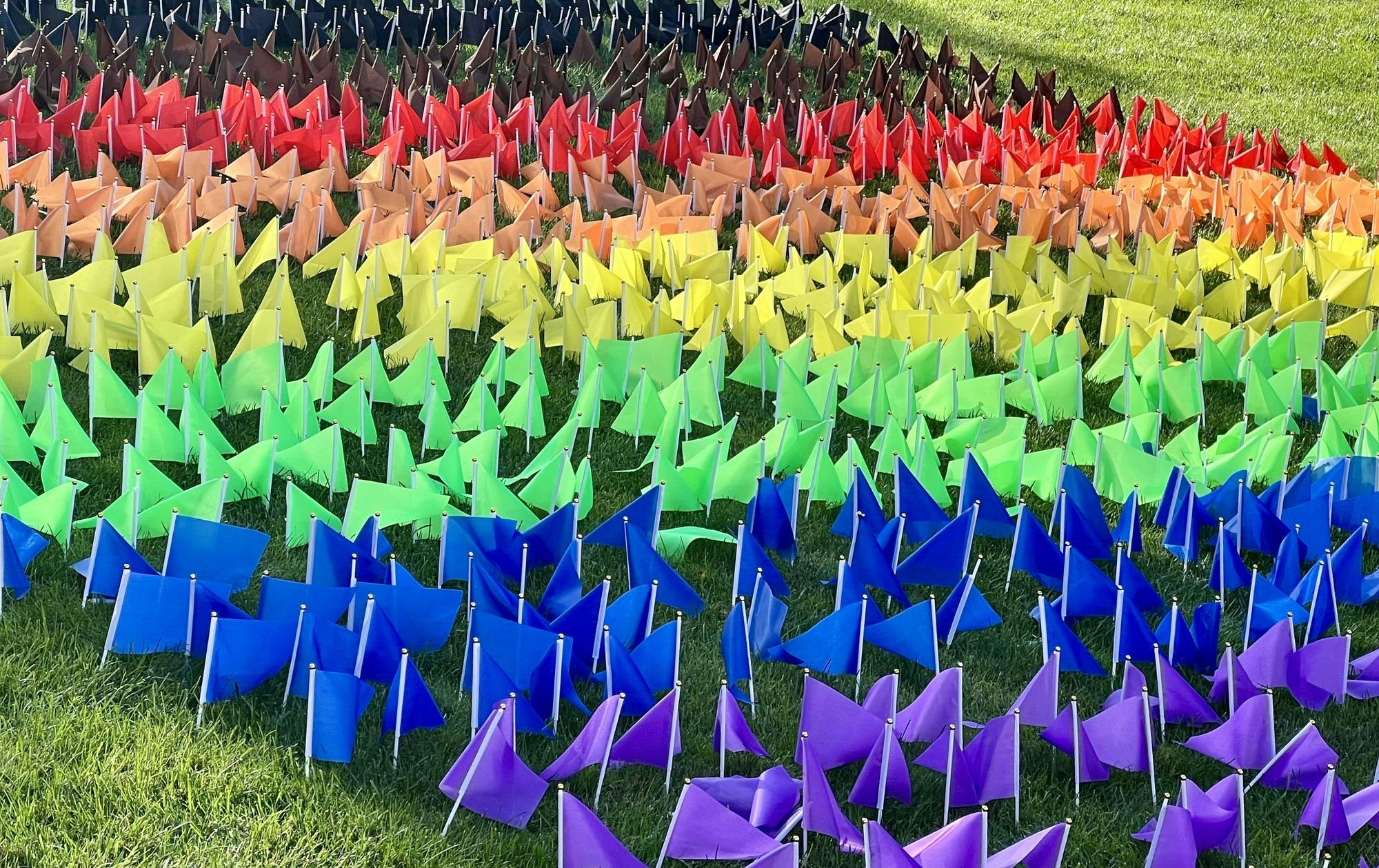 OUTober kicks off with annual pride flag display - The Eastern Echo