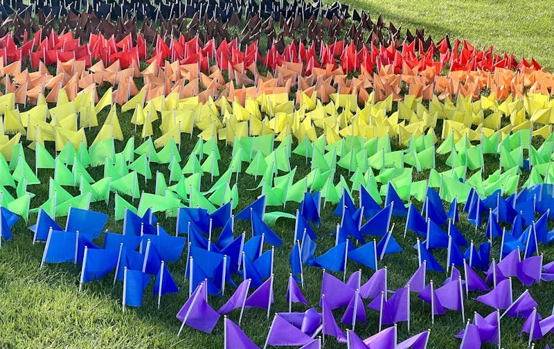 OUTober kicks off with annual pride flag display - The Eastern Echo
