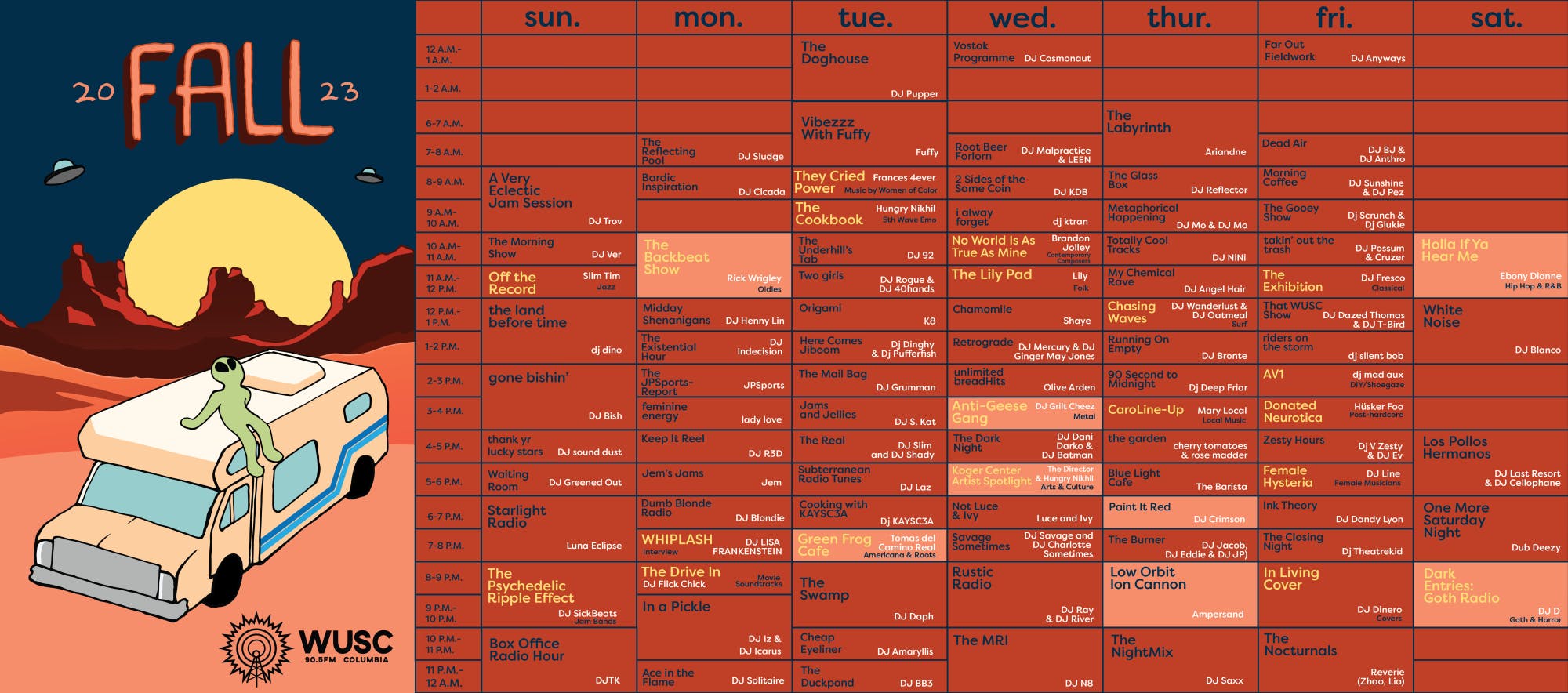 WUSC_FallSchedule_2048x905.png - WUSC 90.5 FM and HD-1, Columbia, SC.