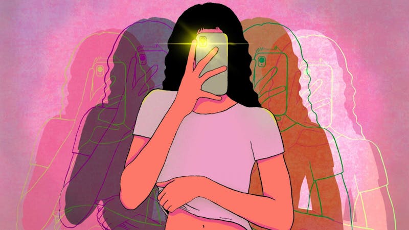 Social Media Body Image Expectations Vs Reality Stock