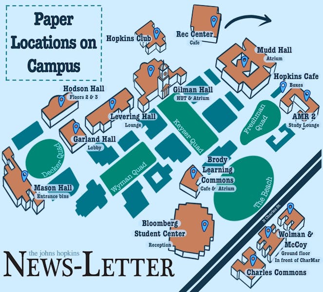 Print Map F'2025 - The Johns Hopkins News-Letter