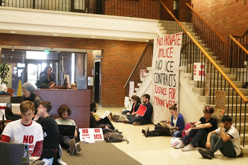 On day seven of sit-in, protesters demand negotiations - The Johns ...