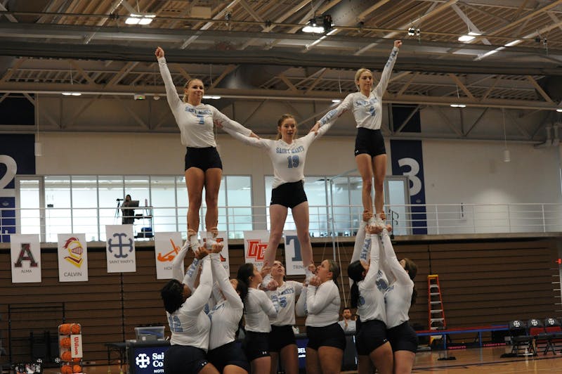 Saint Mary’s founds competitive cheerleading STUNT team - The Observer