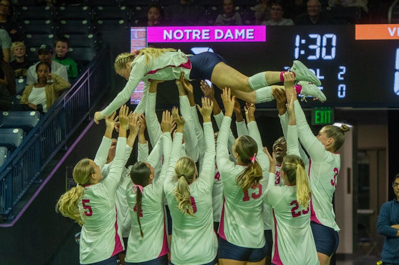 Irish volleyball wins matches against Virginia and Virginia Tech - The ...