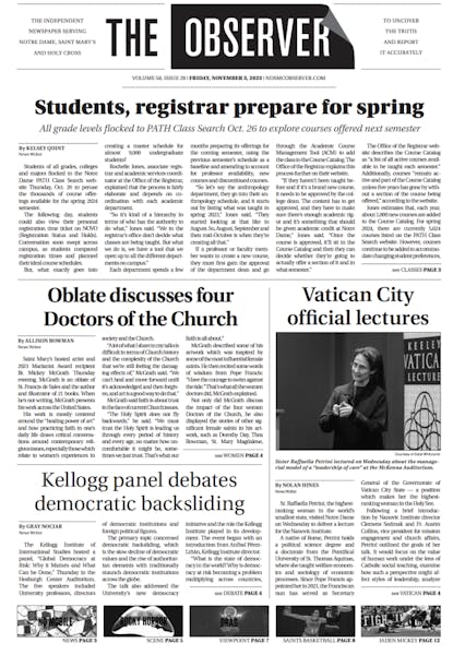 Print Edition for Friday, November 3, 2023 - The Observer