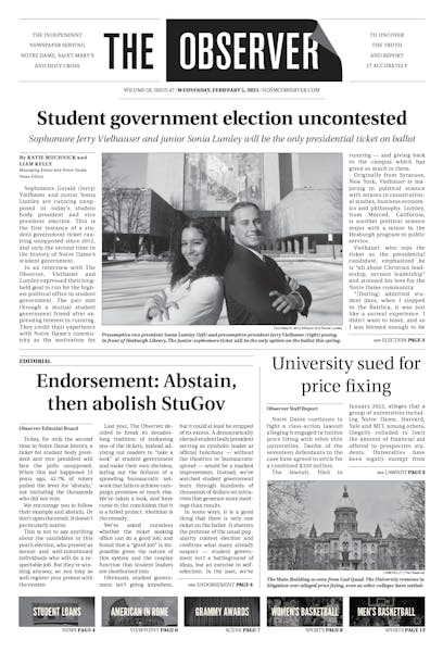 Print Edition for The Observer for Wednesday, February 5, 2025 - The ...