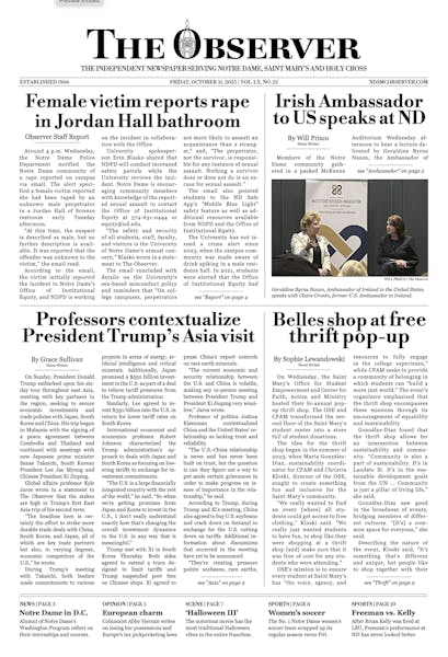 Print Edition for Friday, October 31, 2025 - The Observer