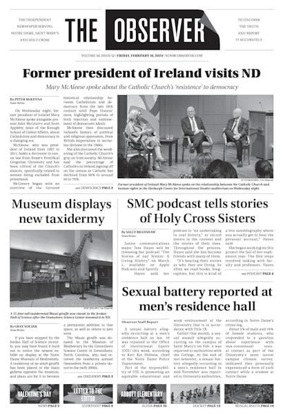 Print Edition for Friday, Feb. 16, 2024 - The Observer