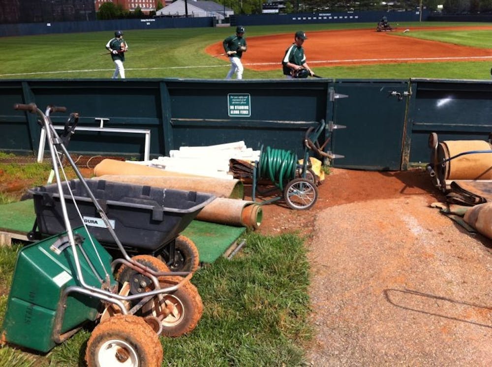 Photo/Video: Baseball players' work on the field at Bob Wren Stadium ...