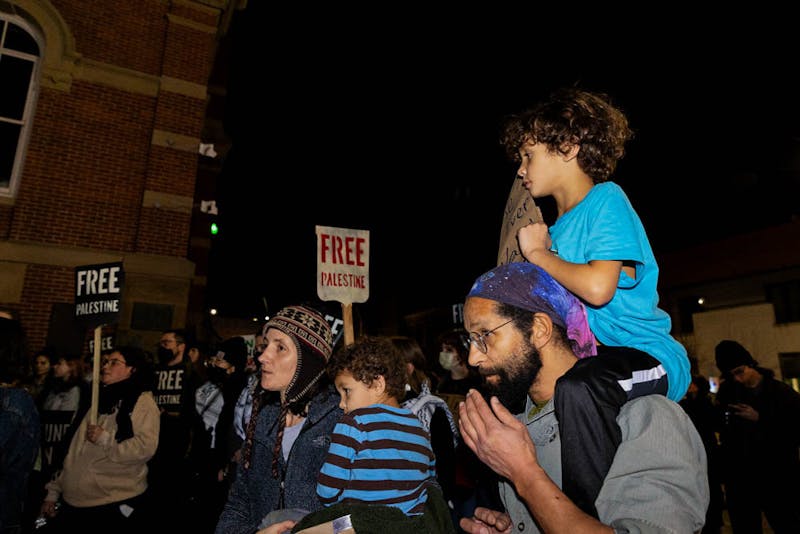 Protestors gather around courthouse, show support for Palestine - The Post