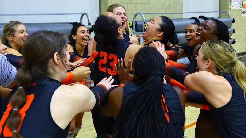 Women’s volleyball snags regular season title, dominates Dartmouth and ...
