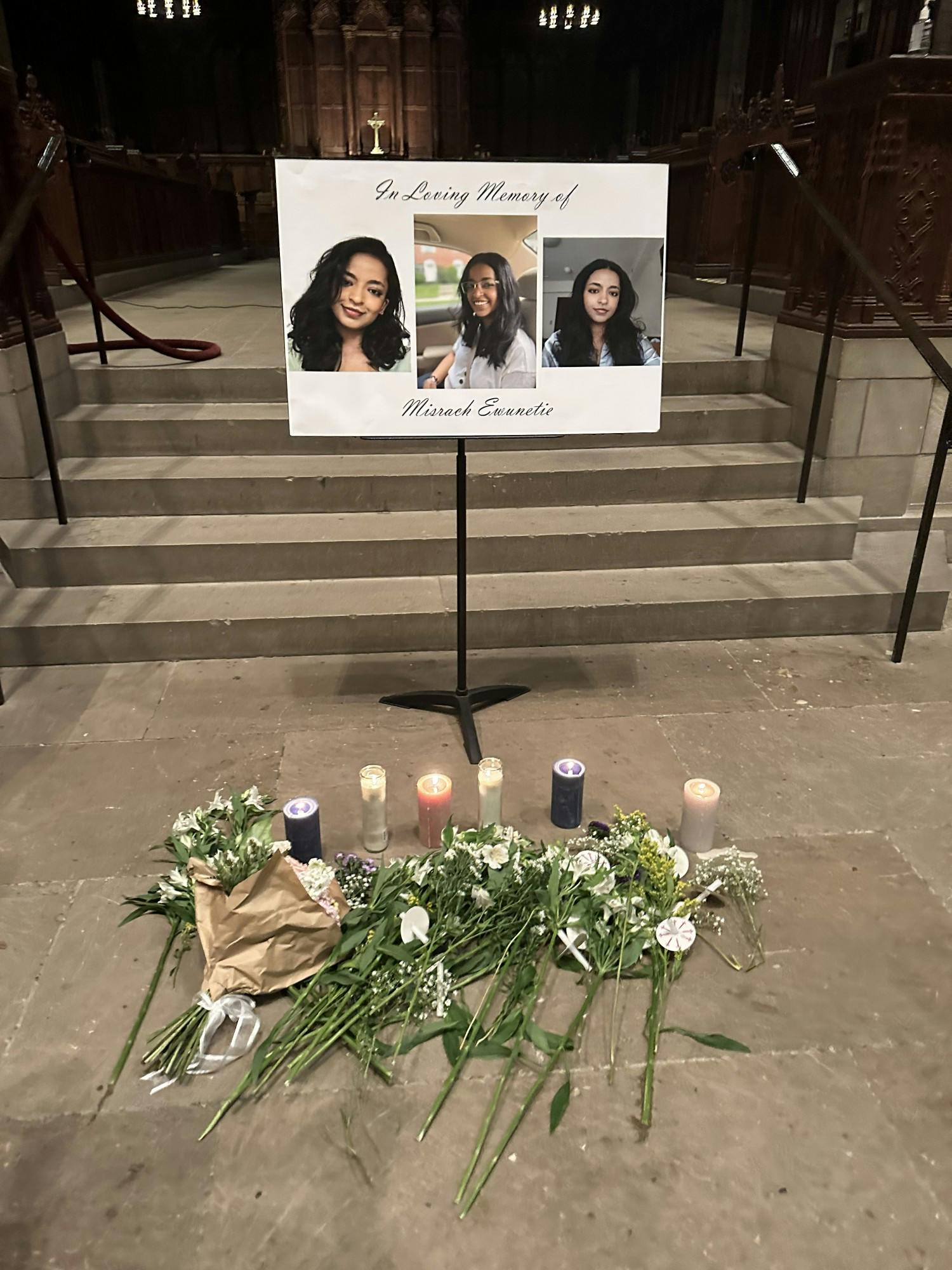 Hundreds gather to mourn Misrach Ewunetie ’24 at two campus vigils ...