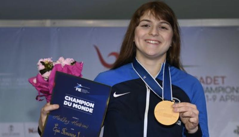 First-year Hadley Husisian repeats as junior epée world champion - The ...