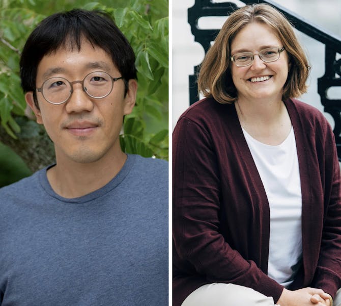 Princeton mathematics professor June Huh and Melanie Matchett Wood GS ...