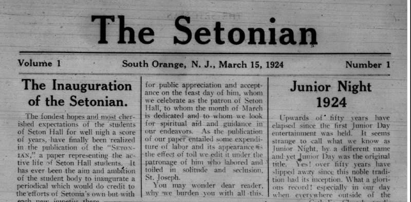 The founding date debate: Was the Setonian established on March 15 or ...