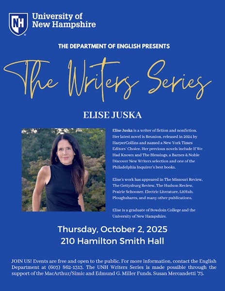 Fall Writers Series Opens with Fiction Author Elise Juska - The New ...