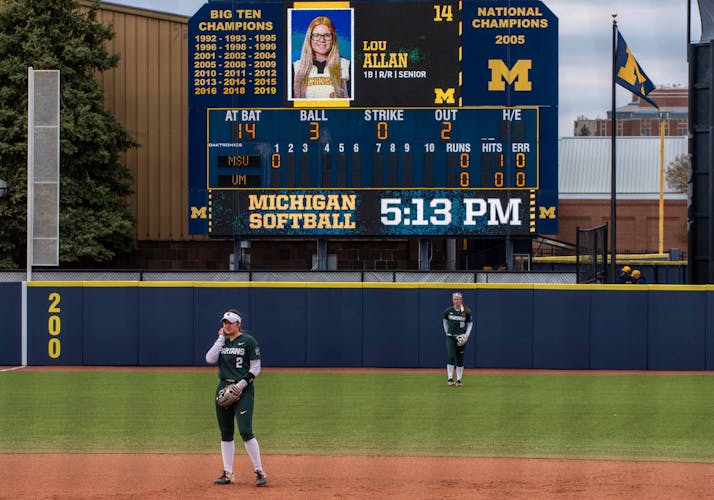 Michigan State Softball at Michigan - 4/14/21 - The State News