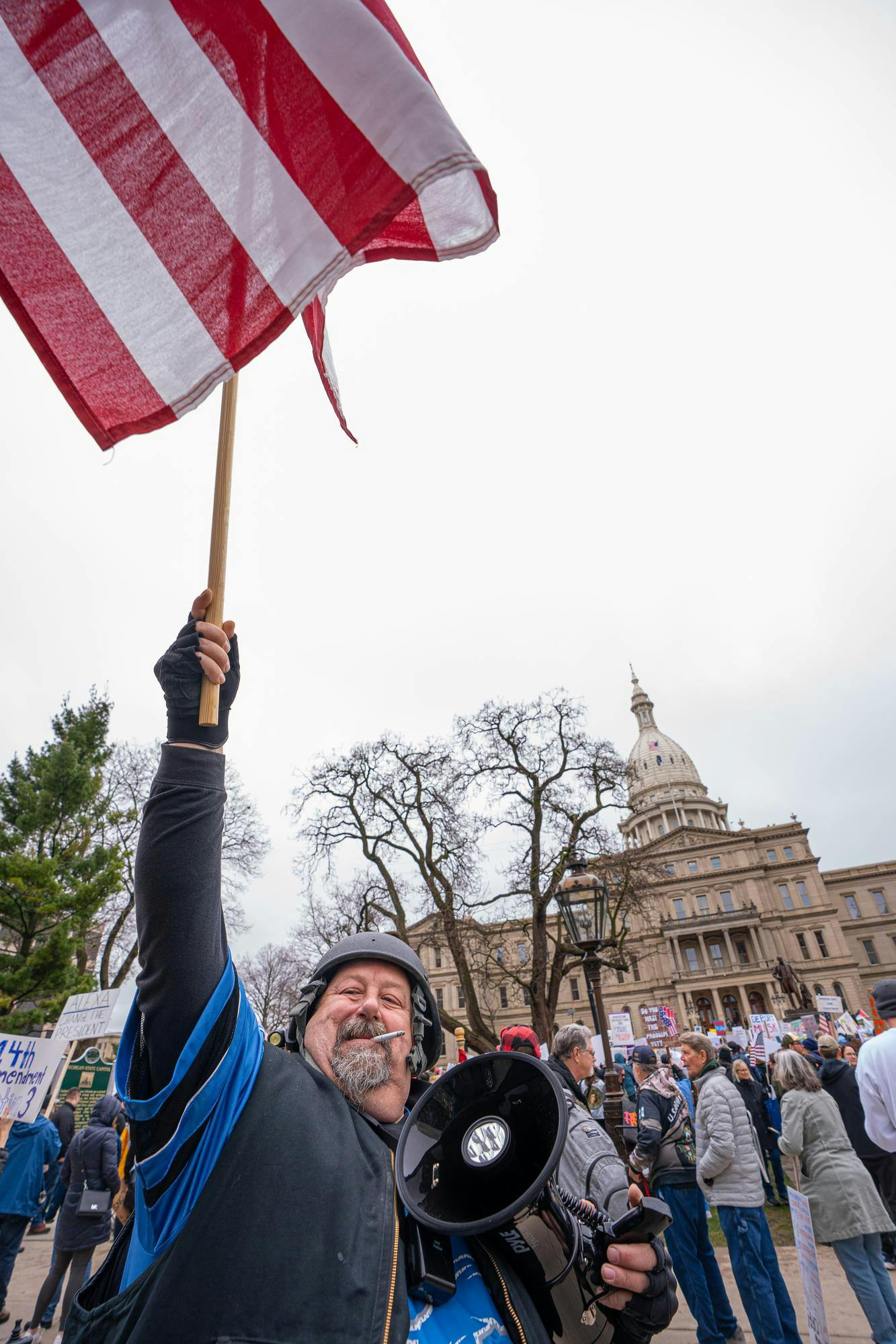 Thousands gather in Lansing for 50501 "Hands Off" protest - The State News