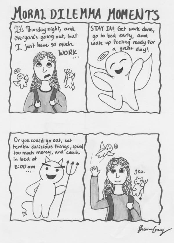 Cartoon: Moral dilemma moments - The Tufts Daily
