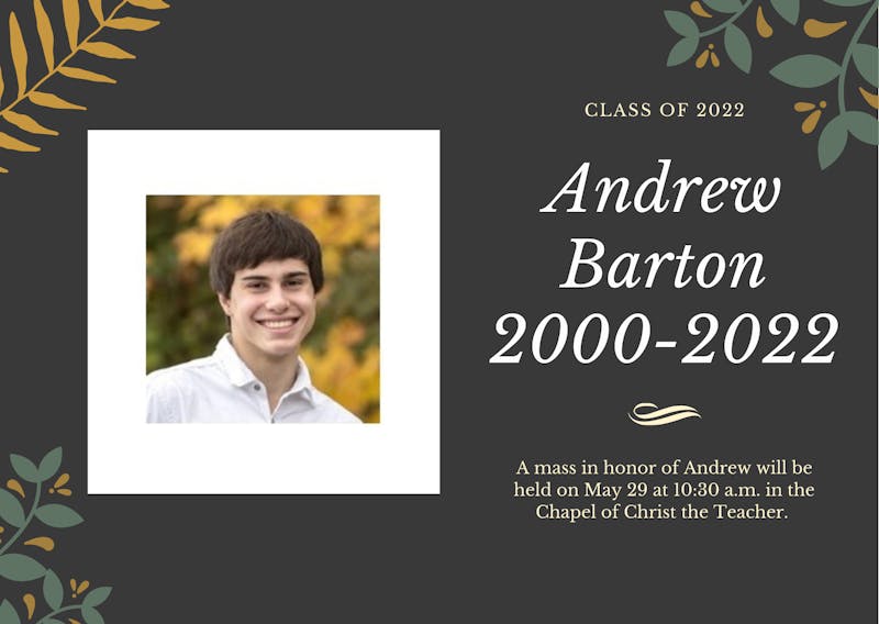 Remembrance for Andrew Barton to be held at the Chapel of Christ the ...