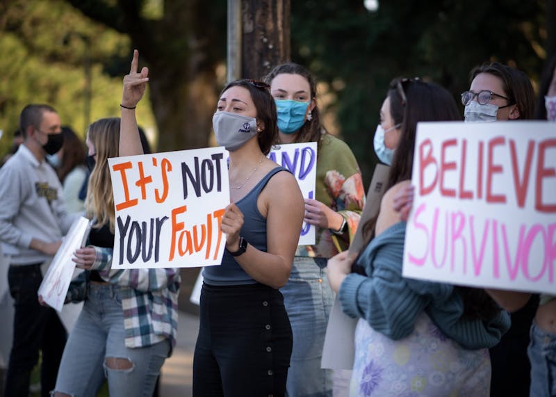 Student demonstration shows support for sexual assault survivors - The ...