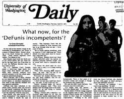 UW and the Jewish Question, DeFunis v. Odegaard - The Daily