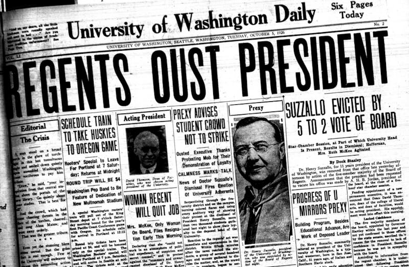 From the archives: the bad blood between Henry Suzzallo and Gov. Ronald ...