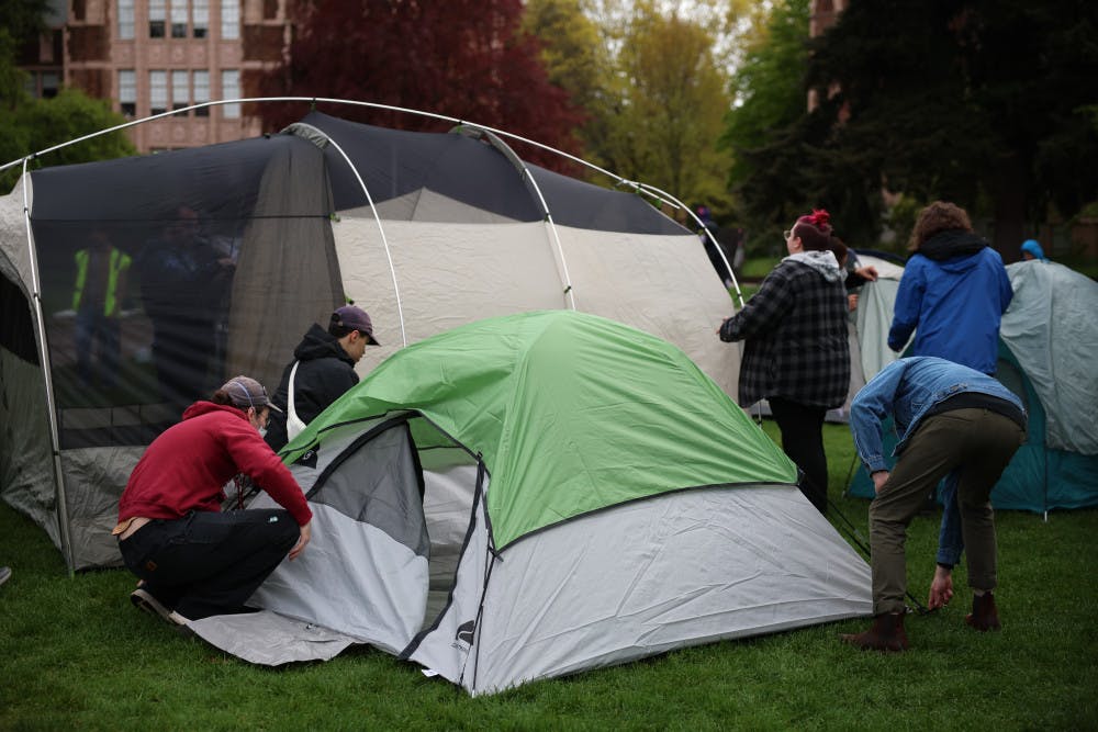 PSU sets up pro-Palestine encampment on the Quad, draws initial crowd ...