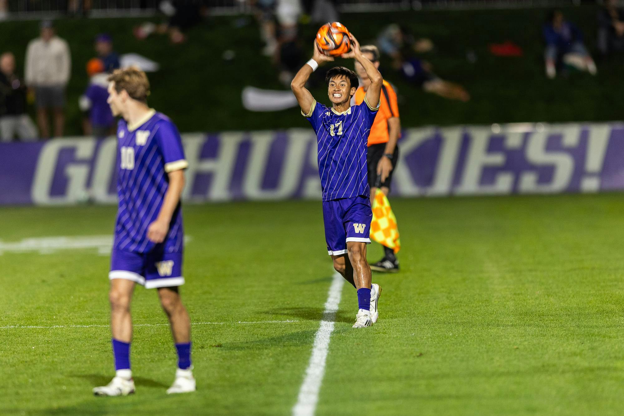 Washington men's soccer takes a 2-1 victory in Big Ten opener at home ...