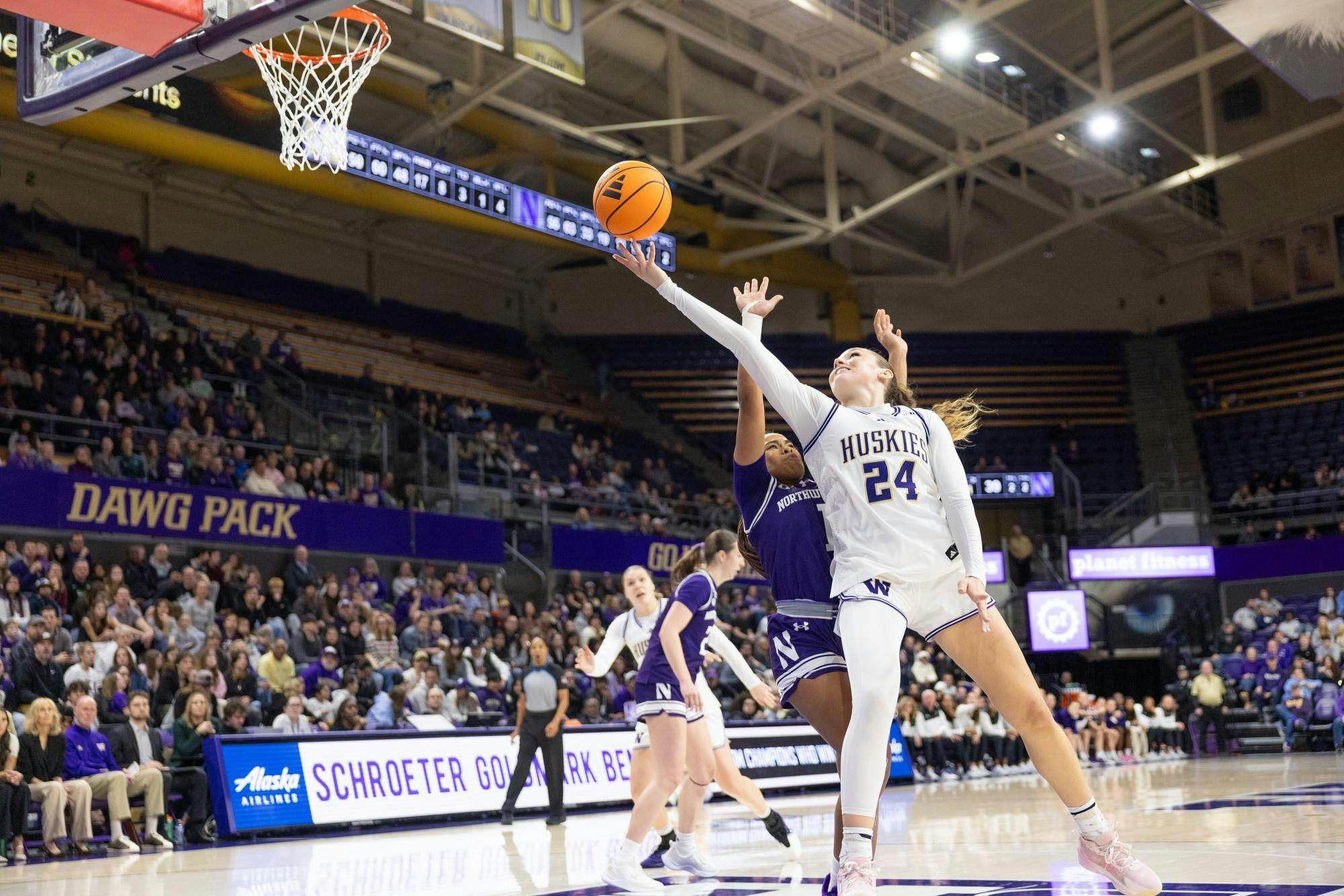 Washington women’s basketball earns first conference win over ...
