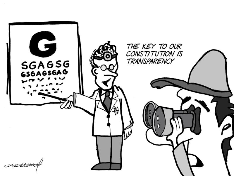 Cartoon: Keeping an Eye on GSGA - The Emory Wheel