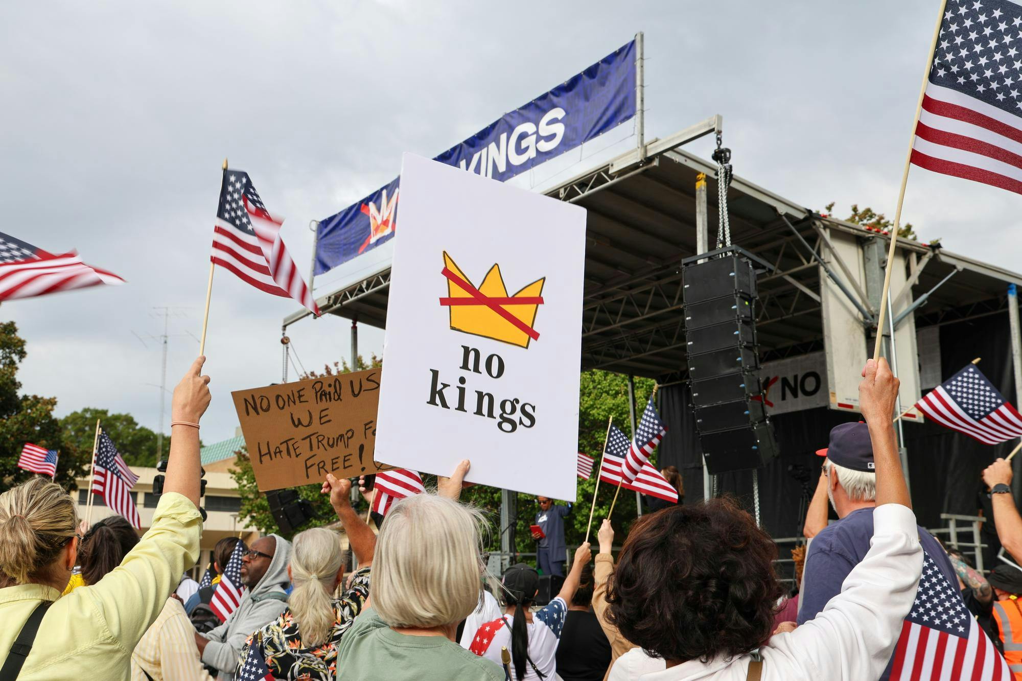 Atlantans, Emory community take to streets for 'No Kings' protests ...